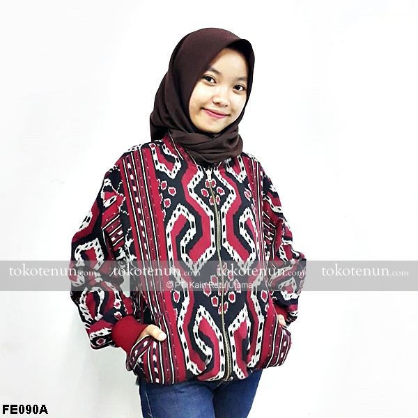 Jual Jaket Tenun Motif Toraja Terbaru FE090A | Tokotenun.com