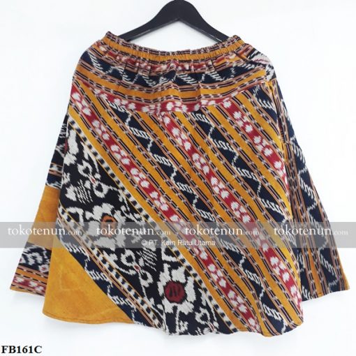 Jual Rok Mini Tenun Motif Mawar FB161C | Tokotenun.com