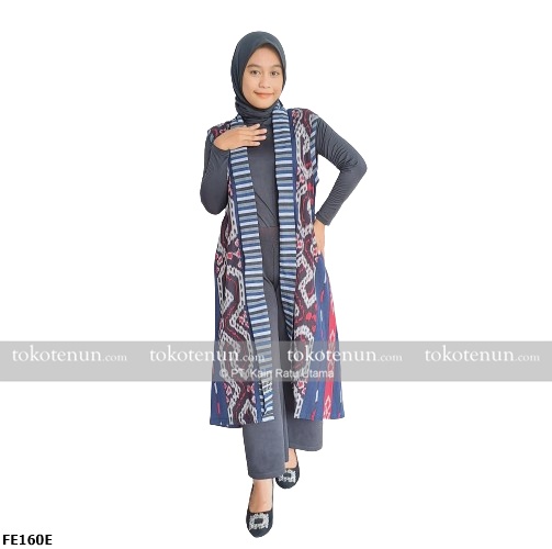 Jual Outer Bolak Balik Kain Tenun Ikat FE160E | Tokotenun.com