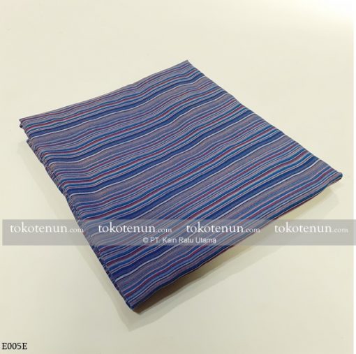 Jual Tenun Lurik Garis Biru E005E | Tokotenun.com