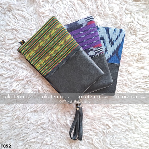 Jual Dompet Tenun Mix Kulit T052 (PreOrder) | Tokotenun.com