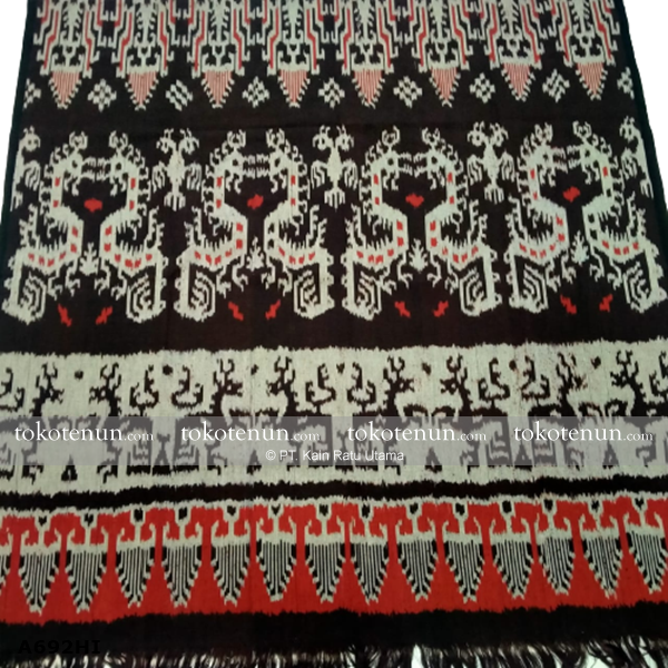 Jual Kain Tenun Ikat Motif Kuda Laut A692HI | Tokotenun.com