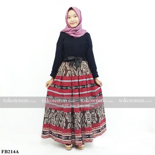 Jual Rok Tenun Panjang Pleat Skirt FB214A | Tokotenun.com