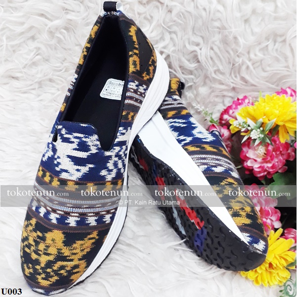 Jual Sepatu Tenun Slip On U003 | Tokotenun.com