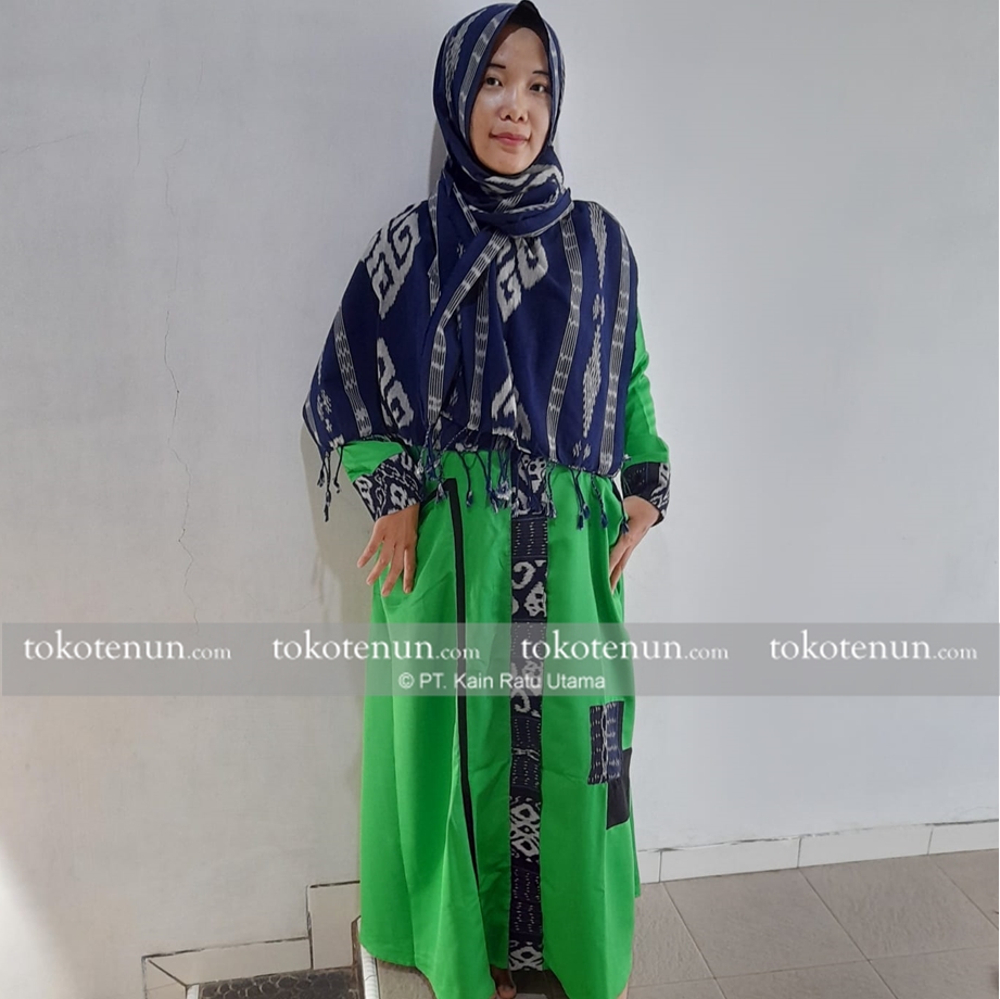 Gamis Tenun Kombinasi FD154D | TOKOTENUN.com