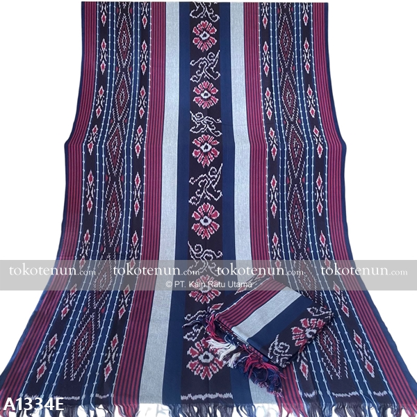 Jual Kain Tenun Troso Motif Mawar A1334E | Tokotenun.com