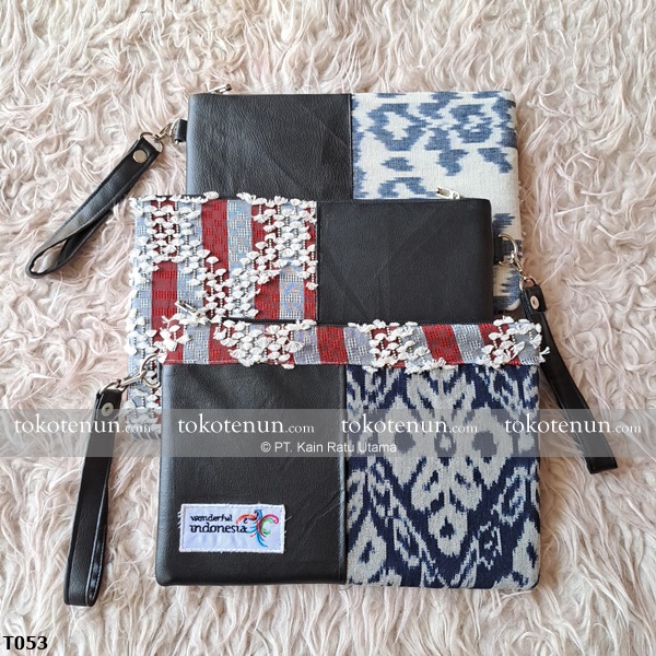 Jual Dompet Tenun Mix Kulit T053 | Tokotenun.com