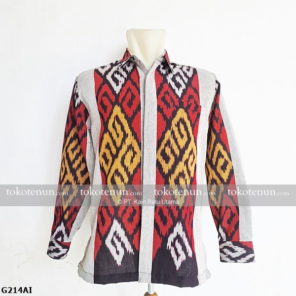 Jual Kemeja Tenun Pria (Custom model, ukuran, warna) G100X | Tokotenun.com