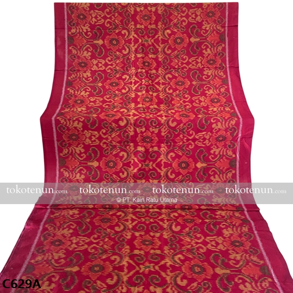 Jual Tenun Endek CSM Motif Patra Merah C629A | Tokotenun.com