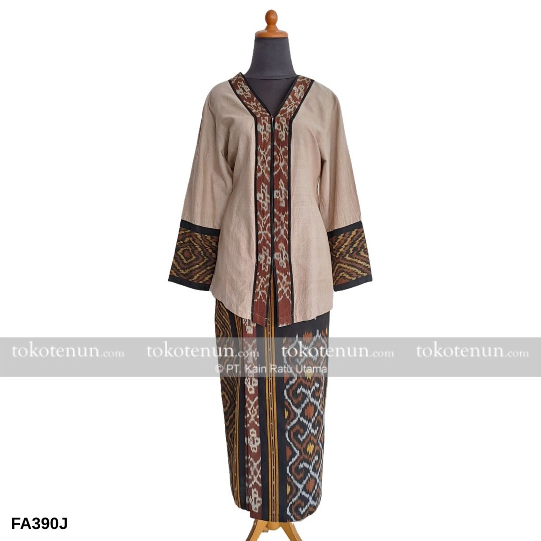 Jual Setelan baju dan rok tenun kombinasi FA390J | Tokotenun.com